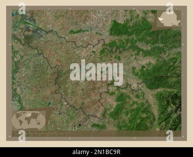 Timis, county of Romania. High resolution satellite map Stock Photo - Alamy