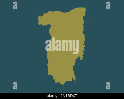 Valcea, county of Romania. Solid color shape. Locations and names of ...