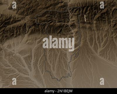 Valcea, county of Romania. Colored elevation map with lakes and rivers ...