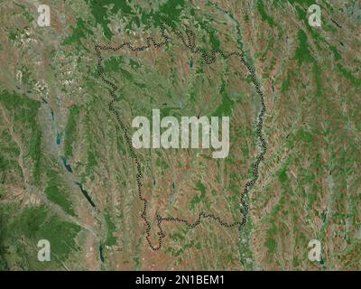 Vaslui, county of Romania. High resolution satellite map. Corner ...