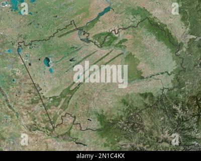 Altay, territory of Russia. High resolution satellite map. Locations ...