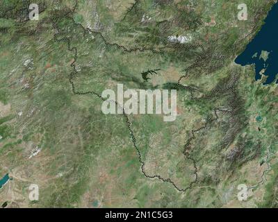 Amur, region of Russia. High resolution satellite map. Locations and ...