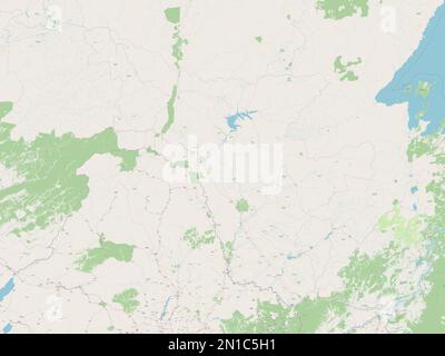 Amur, region of Russia. Open Street Map. Locations of major cities of ...