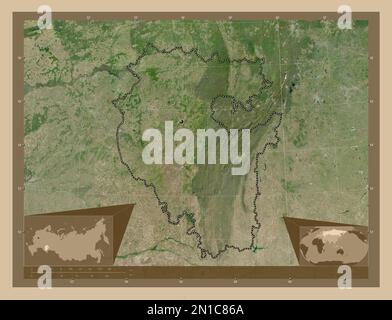 Bashkortostan, republic of Russia. Low resolution satellite map Stock ...