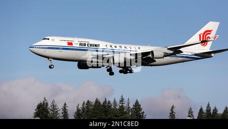 The Boeing 747-400 of the chinese President Xi Jinping, parked at ...