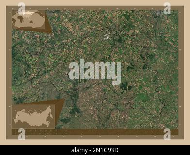 Belgorod, region of Russia. Low resolution satellite map Stock Photo ...