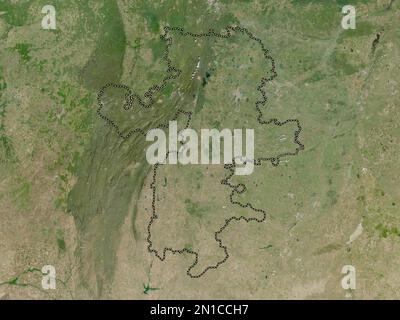 Chelyabinsk, region of Russia. Low resolution satellite map. Locations ...