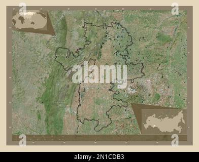 Chelyabinsk, region of Russia. High resolution satellite map Stock ...