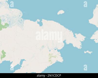 Chukot, autonomous province of Russia. Open Street Map. Locations of ...