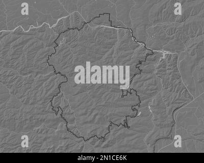 Chuvash, republic of Russia. Elevation map colored in wiki style with ...