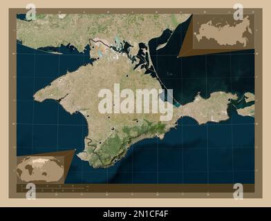 Crimea, autonomous republic of Russia. Low resolution satellite map ...