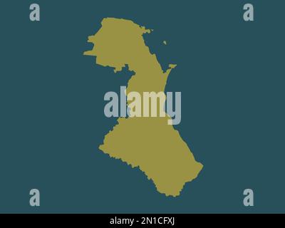 Dagestan, republic of Russia. Solid color shape. Locations and names of ...
