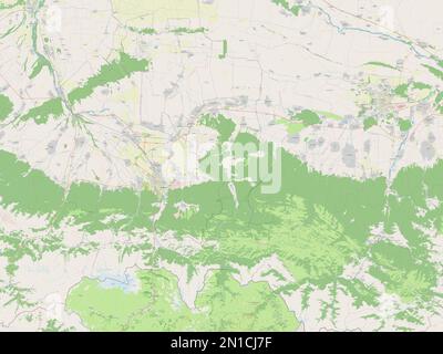 Ingush, republic of Russia. Open Street Map. Locations and names of ...