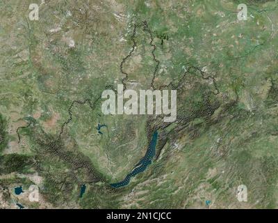 Irkutsk, region of Russia. High resolution satellite map. Locations of ...
