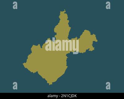 Irkutsk, region of Russia. Solid color shape. Locations and names of ...