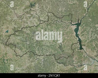 Ivanovo, region of Russia. High resolution satellite map. Locations of ...