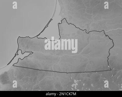 Kaliningrad, region of Russia. Elevation map colored in wiki style with ...