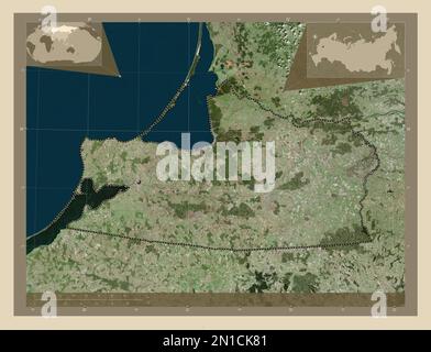 Kaliningrad, region of Russia. High resolution satellite map Stock ...