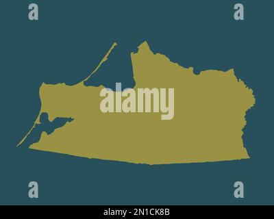 Shape of Kaliningrad, region of Russia, with its capital isolated on ...