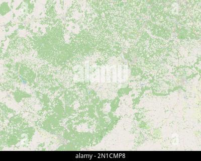 Kaluga, region of Russia. Open Street Map. Locations and names of major ...