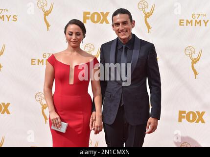 (L-R) Richard Cabral and Wife Janiece Sarduy arrives at FX's "Mayans M ...