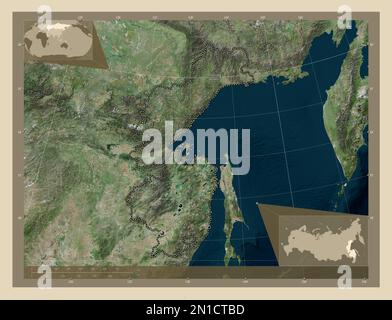Khabarovsk, territory of Russia. High resolution satellite map ...