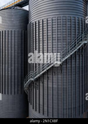 Metal Step Ladder in Storage Room Warehouse Stock Photo - Alamy