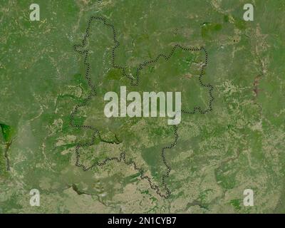 Kirov, region of Russia. Low resolution satellite map. Corner auxiliary ...