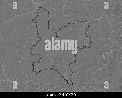 Kirov, region of Russia. Elevation map colored in wiki style with lakes ...