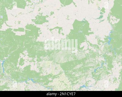 Kirov, region of Russia. Open Street Map. Locations and names of major ...