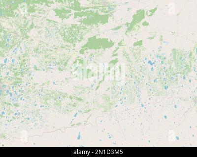 Kurgan, region of Russia. Open Street Map. Locations of major cities of ...