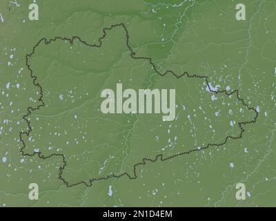 Kurgan, region of Russia. Elevation map colored in wiki style with ...