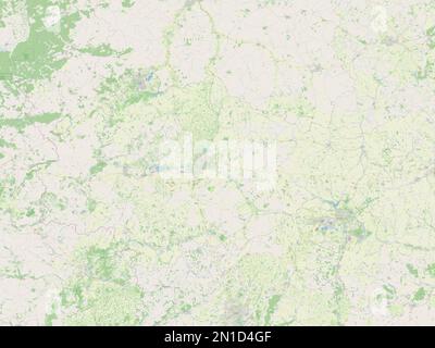Kursk, region of Russia. Open Street Map. Locations of major cities of ...
