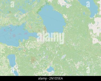 Leningrad, region of Russia. Open Street Map. Corner auxiliary location ...