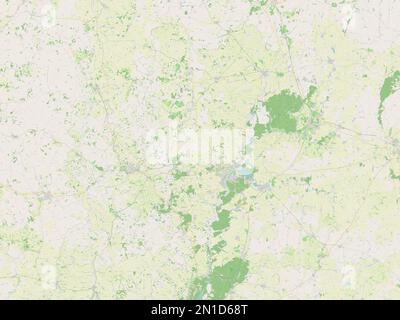Lipetsk, region of Russia. Open Street Map. Locations of major cities ...