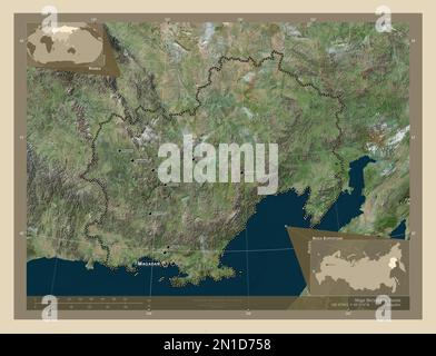 Maga Buryatdan, region of Russia. High resolution satellite map ...