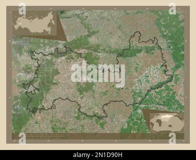 Mordovia, republic of Russia. High resolution satellite map Stock Photo ...