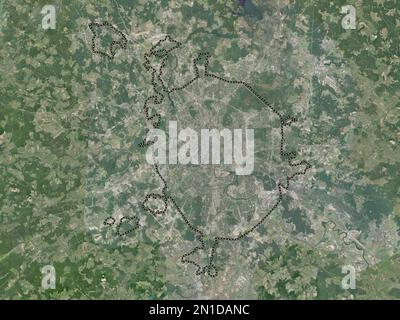 Moscow City, region of Russia. High resolution satellite map. Locations ...