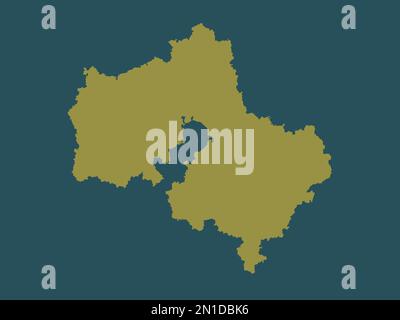 Moskva, region of Russia. Solid color shape. Locations of major cities ...