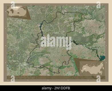 Novgorod, region of Russia. High resolution satellite map. Locations ...