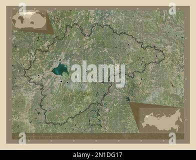 Novgorod, region of Russia. High resolution satellite map. Locations ...