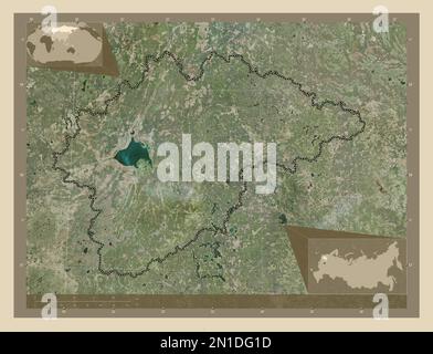 Novgorod, region of Russia. High resolution satellite map. Locations ...