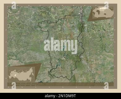 Perm', territory of Russia. High resolution satellite map Stock Photo ...