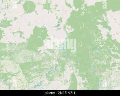 Perm', territory of Russia. Open Street Map. Locations of major cities ...