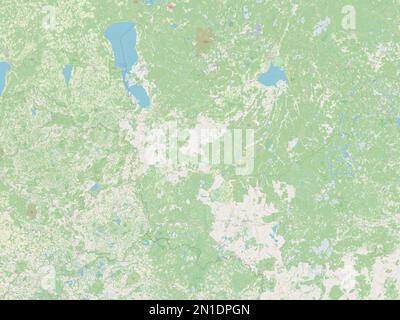 Pskov, region of Russia. Open Street Map. Locations of major cities of ...