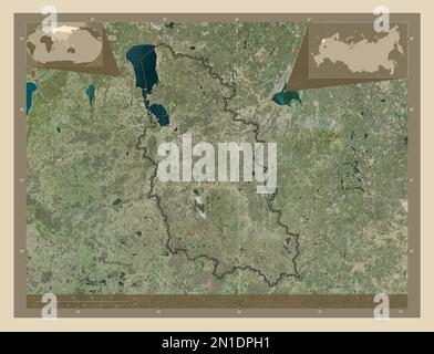 Pskov, region of Russia. High resolution satellite map Stock Photo - Alamy