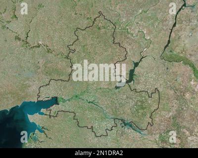Rostov, region of Russia. High resolution satellite map. Locations of ...