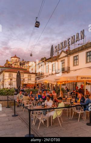 The Gaia cable car and port wine wineries and the historical portuguese ...