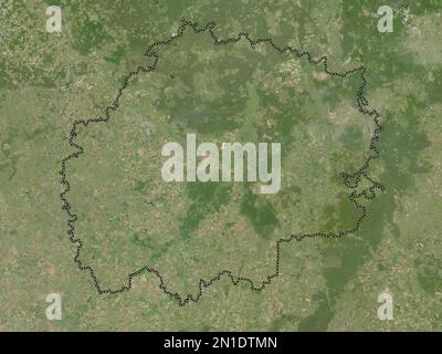 Ryazan', region of Russia. Low resolution satellite map. Locations of ...