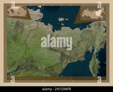 Sakha, republic of Russia. Low resolution satellite map Stock Photo - Alamy